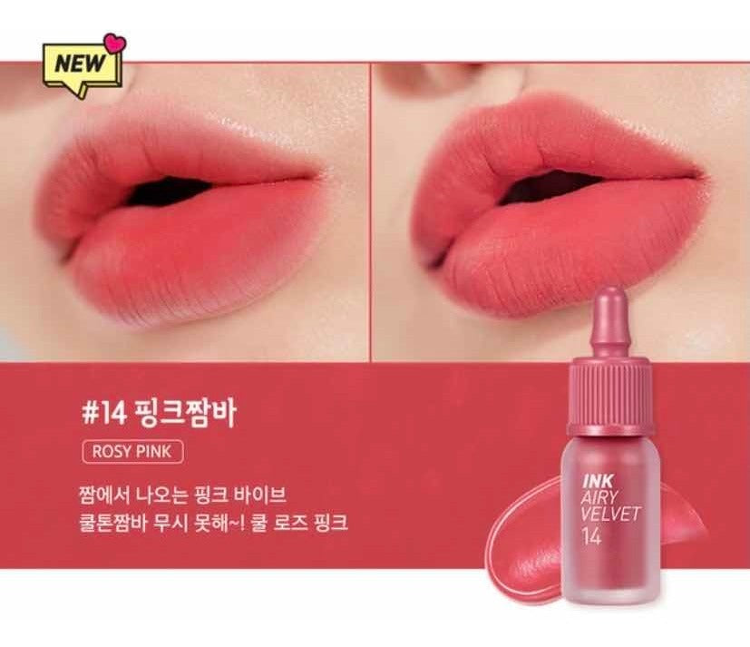 Peripera Ink Airy Velvet Lip Tint #14 Rosy Pink – K-Miso Beauty